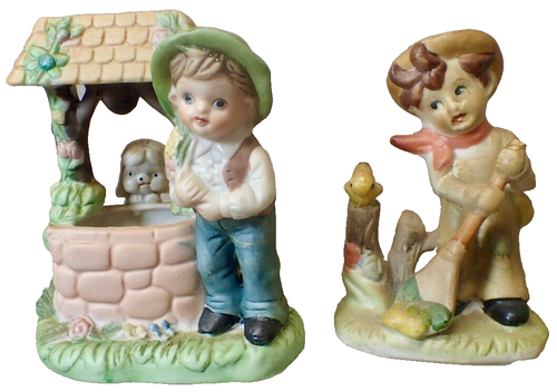 (2) Vintage Lot Ceramic Children Figurines Lot35 | eBay