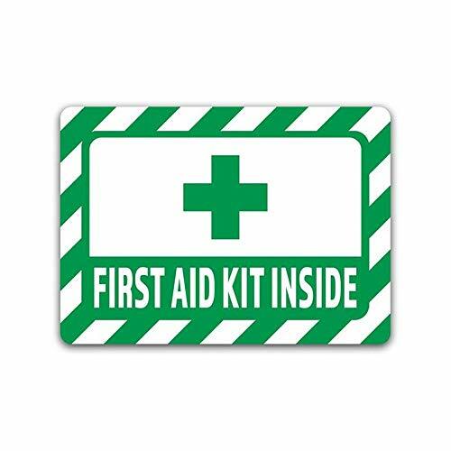 4-Pack First Aid Kit Inside Vinyl Decal Sticker 7-Inch by 5-Inch ...