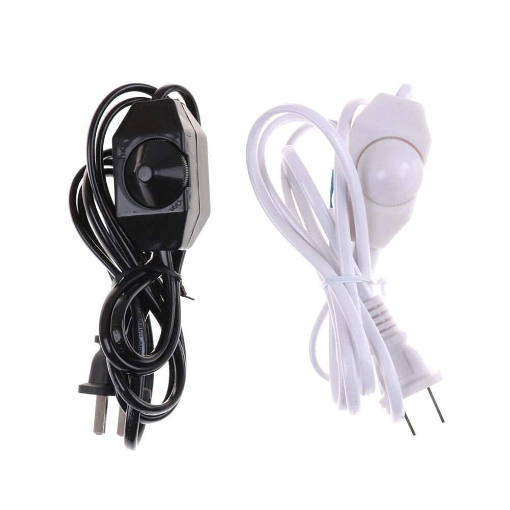 New White/black Lamp Power Cord w Dimmer Switch AC 250V/110V US Plu ZS ...