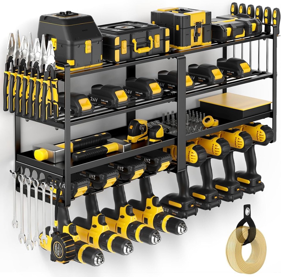 Power Tool Organizer 4 Layers Metal Power Tool Storage Rack w/Screwdriver Holder | eBay