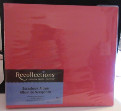 New Recollections Scrapbook Album 10 Pages 12" X 12" CD Pocket PINK ...