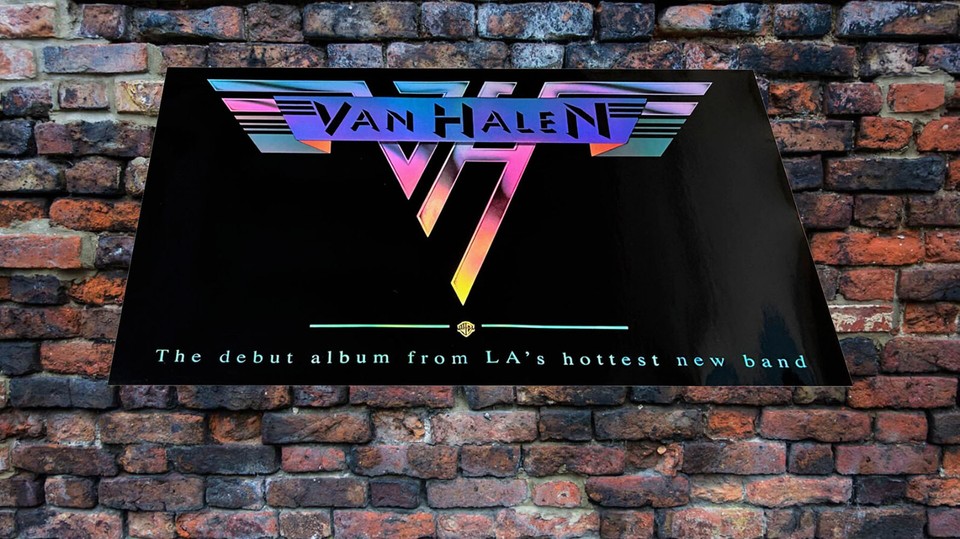 color changing holographic VAN HALEN 1978 debut era 24" x 16" poster | eBay