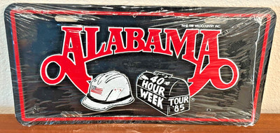 NOS Alabama Band 40 Hour Week Tour '85 License Plate by Wild Country ...