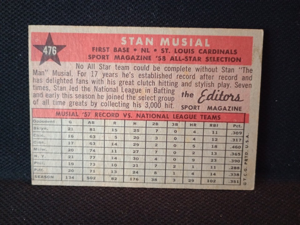 1958 Topps Stan Musial | eBay