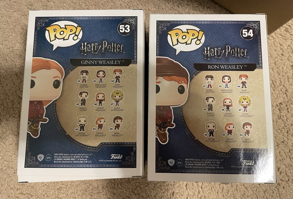 Harry Potter Funko Pop Set of 2 Ron Weasley Ginny Weasley Brooms ...