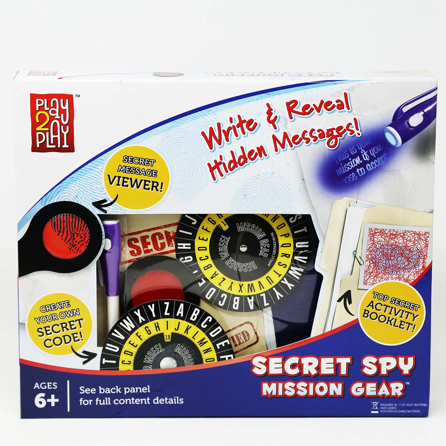Secret Spy Mission Gear Kid Top Secret Activity Booklet Code Set Kit ...