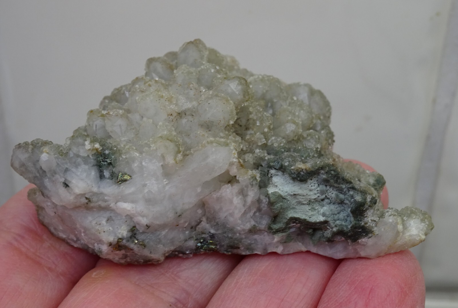Francolite (carbonate-rich fluorapatite) on Quartz from Fowey Consols ...