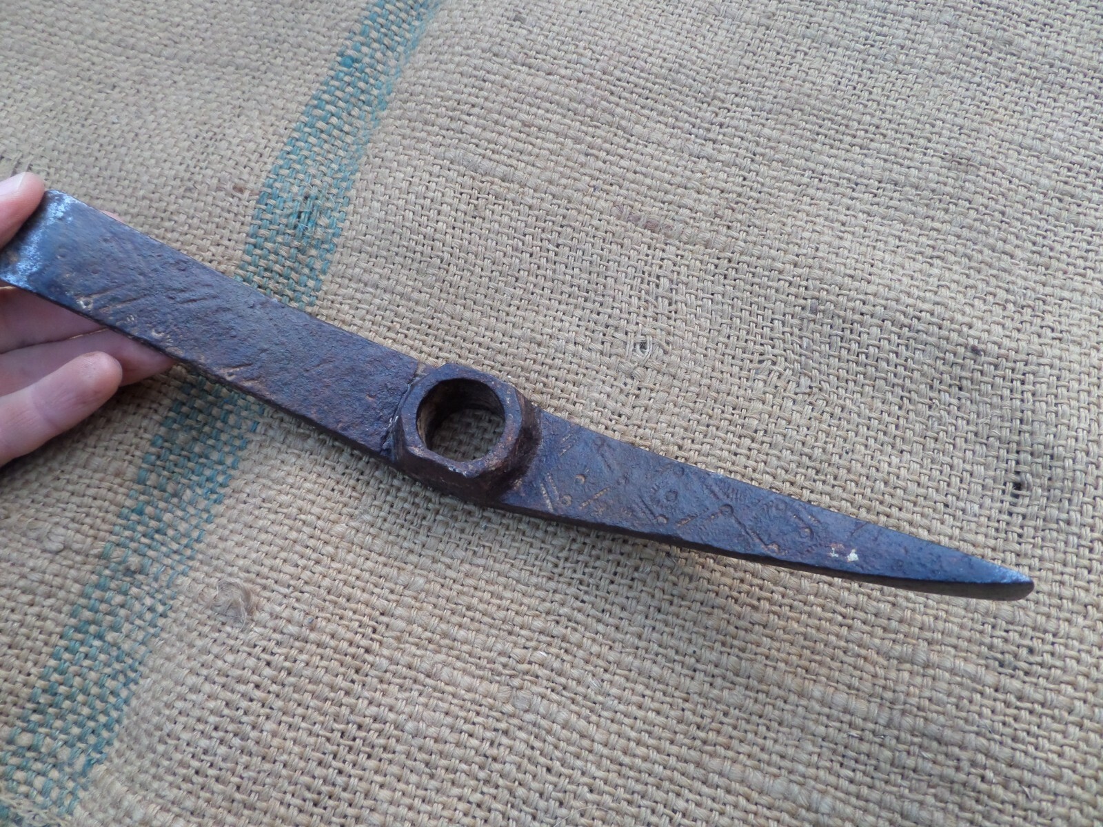 VINTAGE DECORATED MASONS AXE HATCHET PICKAXE ADZE ANTIQUE HAND FORGED ...