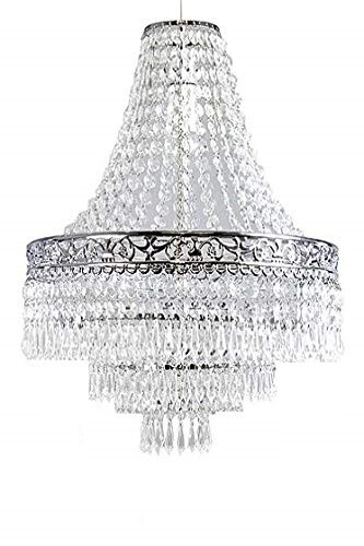 Modern Chandelier Acrylic Crystal Light Shades Droplet Ceiling Pendant ...