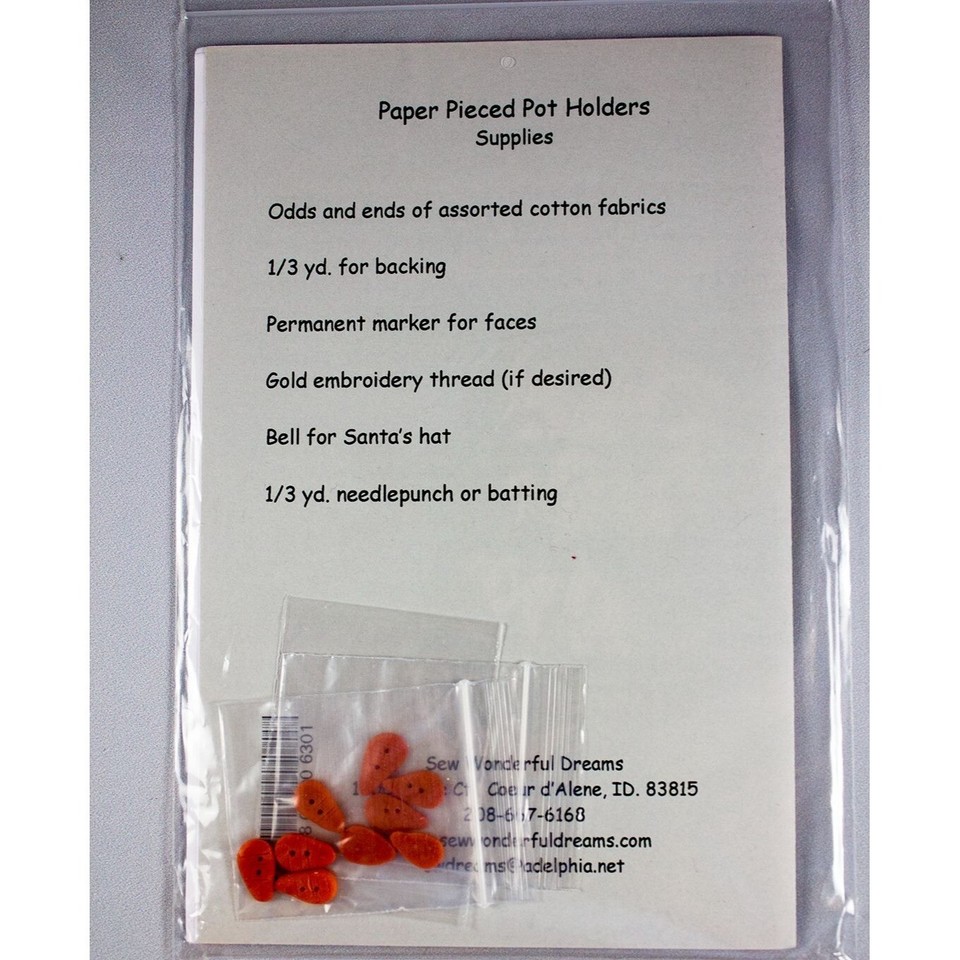 Sew Wonderful Dreams Paper Pieced Pot Holders 5 Designs SWD114 UNCUT | eBay