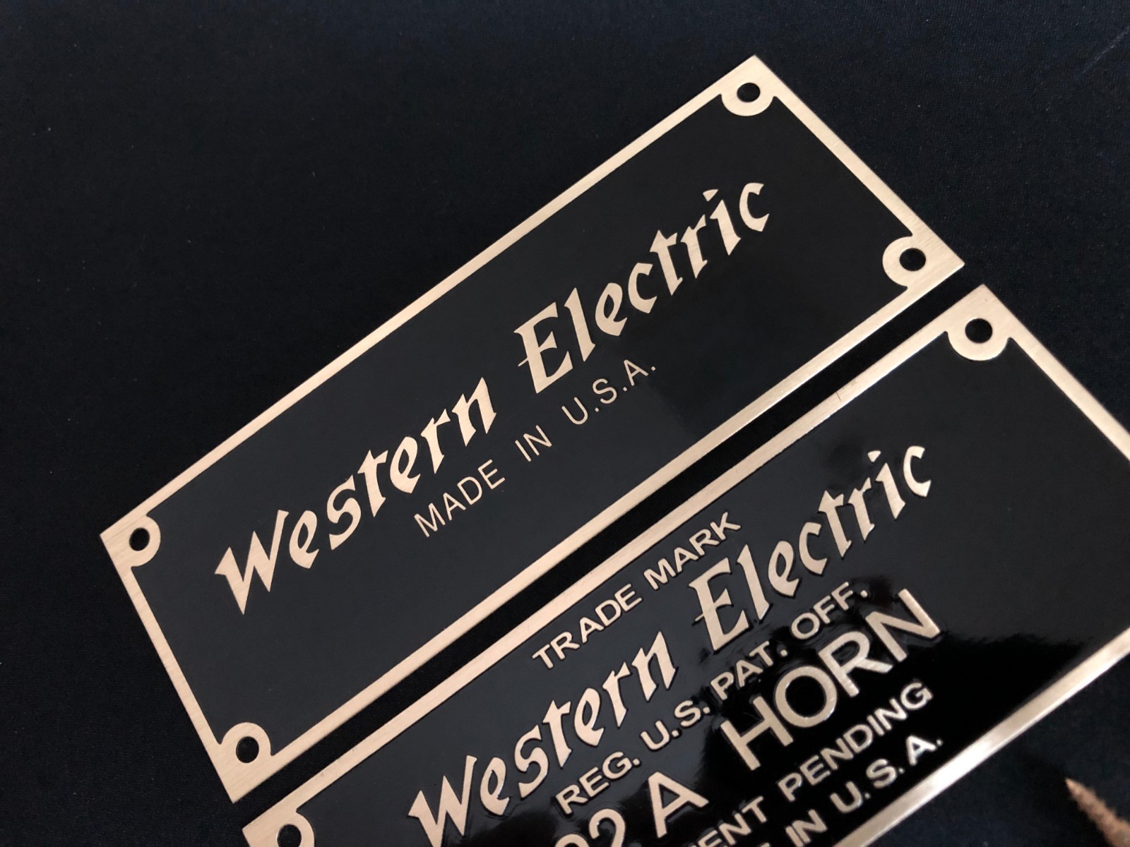 WESTERN ELECTRIC & WESTERN ELECTRIC 22A SPEAKER logo badge label ...