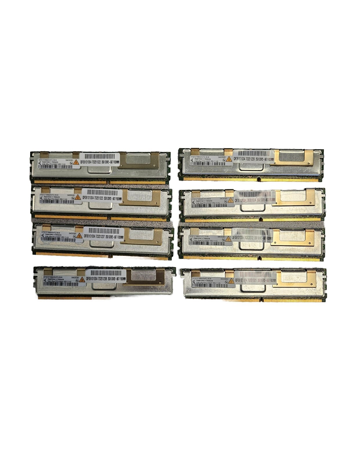 Lot of 8 2GB 2Rx4 PC2-5300F DDR2 HYS72T256920HFD-3S-B | eBay