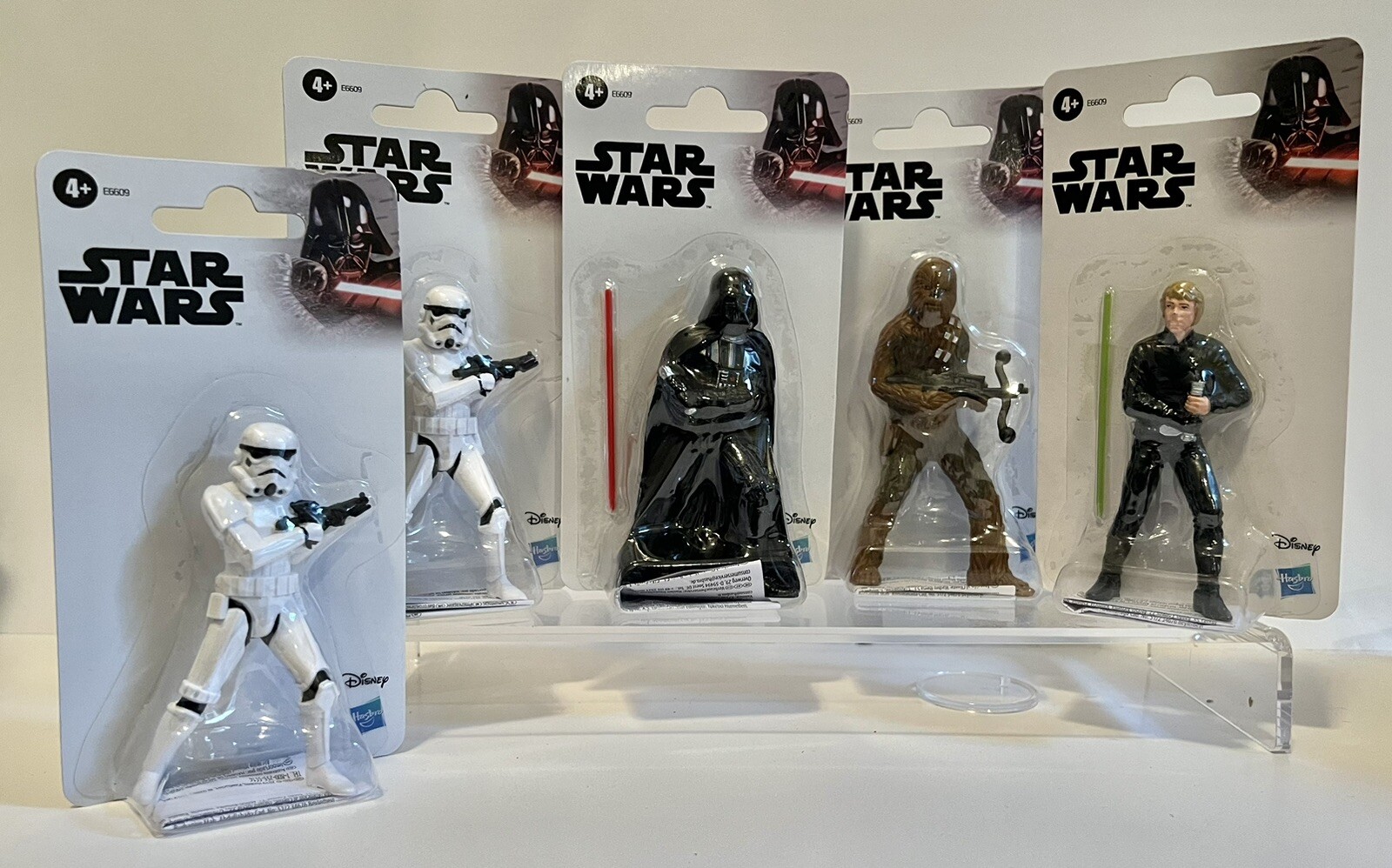 Disney Hasbro Star Wars Action Figure Lot Luke, Darth Vader Chewbacca 2 ...