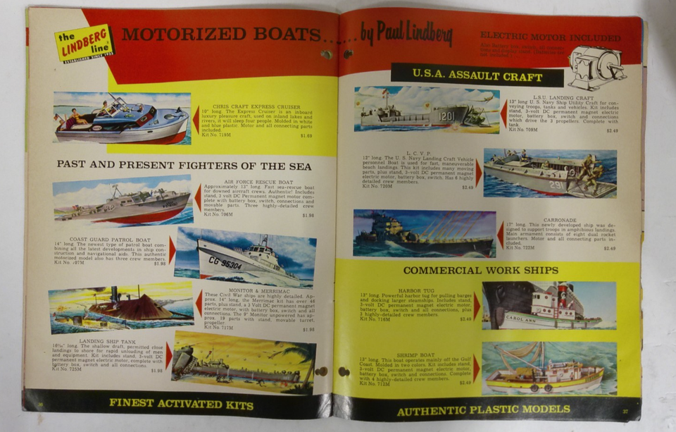 The Lindberg Line Hobby Model Kits 1964-65 Catalogue | eBay