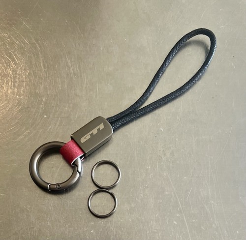 Volkswagen VW GTI genuine Rope key chain Gunmetal/black Color New | eBay