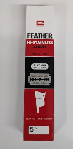 100 Japanese Made Feather Hi-Stainless Double Edge Razor Blades | eBay