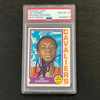 1974 Topps #6 Jim Chones Signed Card AUTO 10 PSA Slabbed Cavaliers | eBay