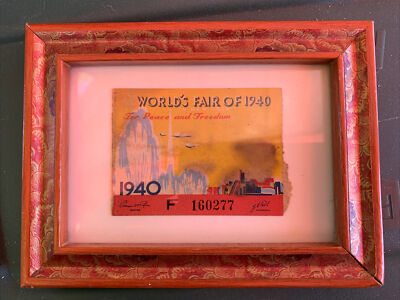 New York World's Fair 1940 Framed Ticket Nice Item Ephemera “Ernz Got ...