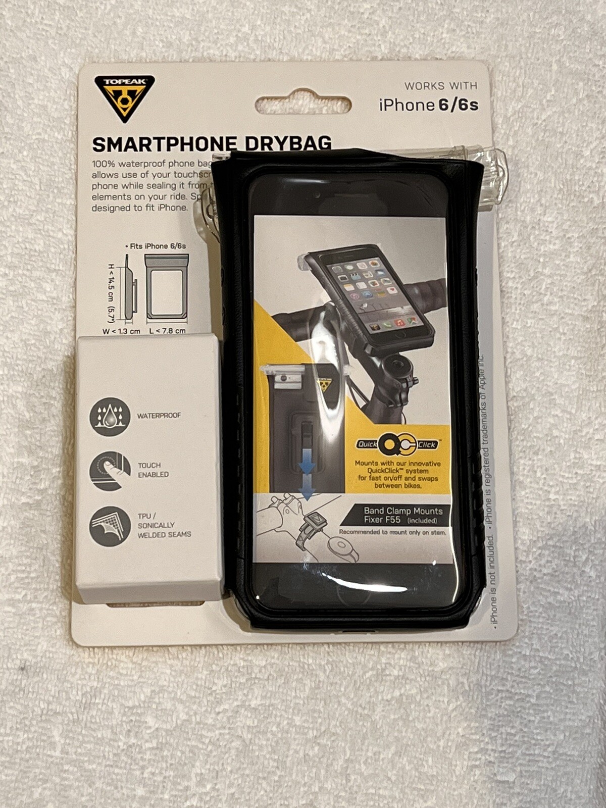 TOPEAK SMARTPHONE DRYBAG for IPHONE 6/6S New In Package. QuickClick ...