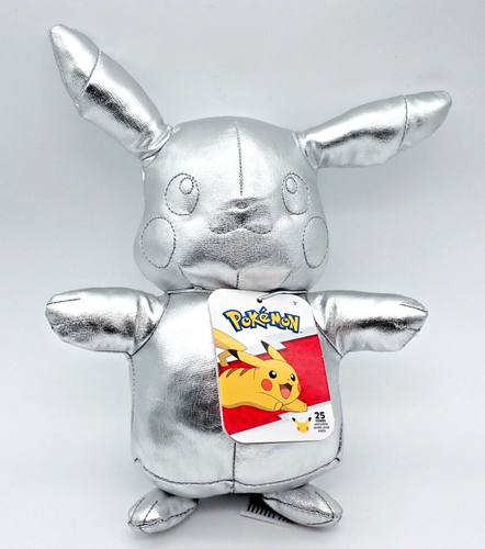 Pokemon Pikachu 25th Silver Anniversary Edition Plush, Celebration 8 ...