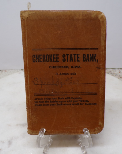 Cherokee State Bank Speculative Lodge #307 Masonic Deposit Book 1925 ...
