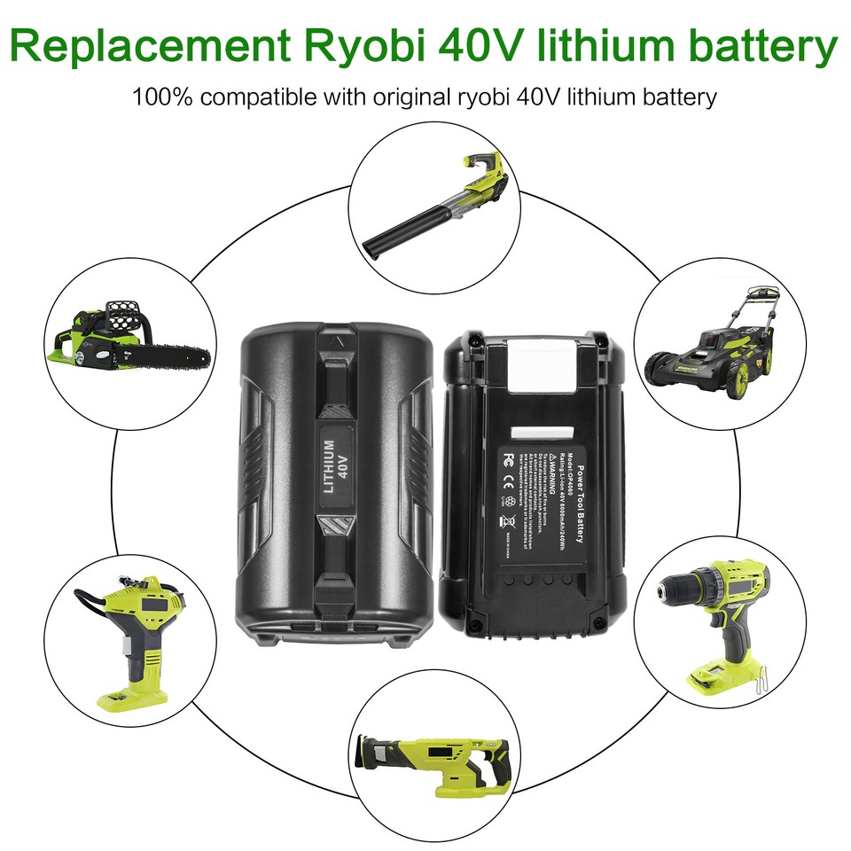 40V Li-ion Battery For Ryobi 40Volt 6000mah OP4050 OP40602 OP40261 ...
