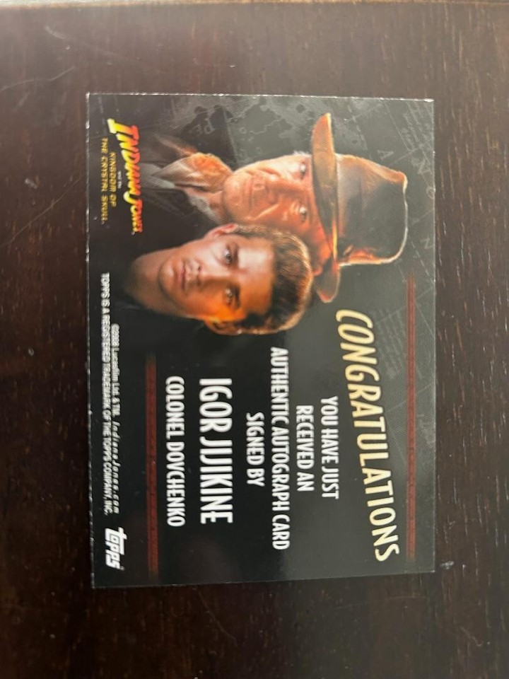 Indiana Jones Igor Jijikine Colonel Dovchenko Auto Autograph Card | eBay