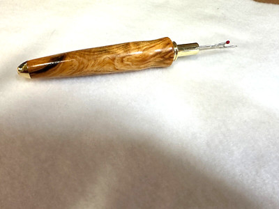 Hand carved Black Hills Pine Wood seam ripper sewing tool 24K Gold ...