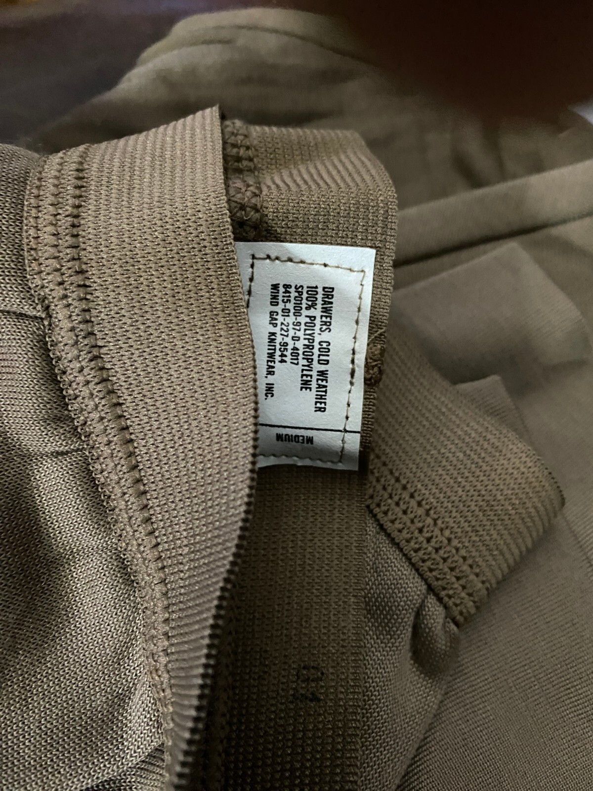 Drawers Cold Weather Polypropylene USGI Army Military Brown Mint Medium ...