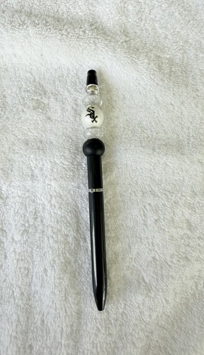 Handmade Chicago White Sox Pen-MLB Fan Gift, Custom Beaded Baseball Pen ...