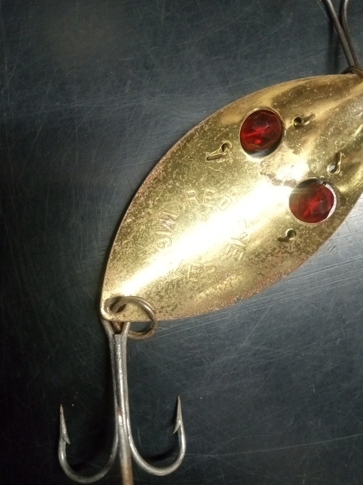 Vintage Fishing Lure Daredevil Multi Colored 3” Red Eye Wiggler | eBay