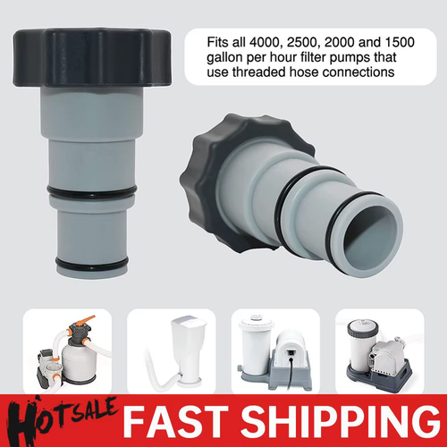 Hose Adapter for Intex Threaded Connection Pumps Plunger Valve Pool ...