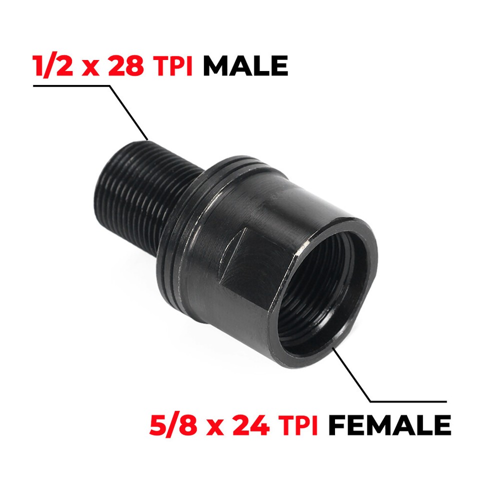 Kaw Valley Precision Thread Adapter 1/2x28 Male to 5/8x24 Female | eBay