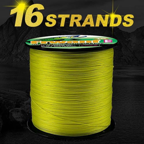 16 Strands PE Braided Fishing Line 16 Weave Strong Rope 100M 109Yrd 6 ...