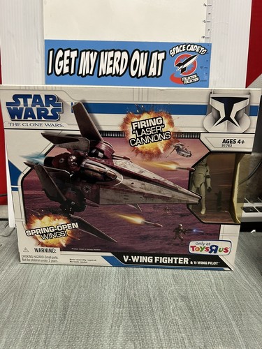 Star Wars Clone Wars V-Wing Fighter and Pilot Toys R Us Exclusive | eBay
