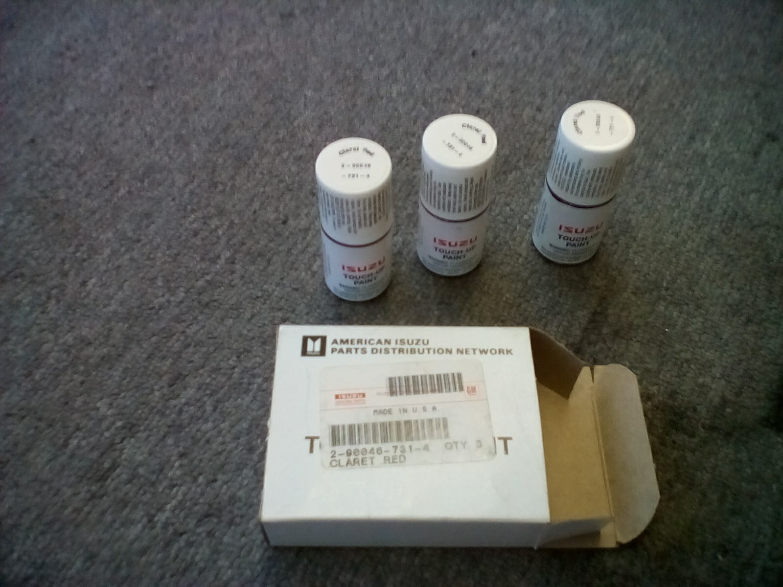 3 Bottles of Isuzu Touch Up Paint 2-90046-731-4 Code 731 Claret Red | eBay