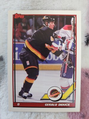 1991-92 O-Pee-Chee Gerald Diduck #280 Vancouver Canucks FREE SHIPPING ...