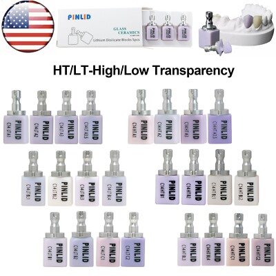 US Dental C14 HT/LT Emax Glass Ceramic Blocks Lithium Disilicate CAD ...