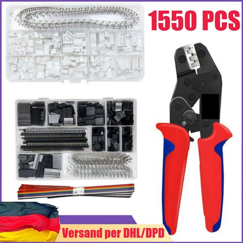 Crimpzange Dupont Stecker Set 1550 pcs 2,54 mm Dupont Steckverbinder ...