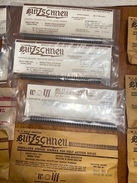 WOLFF/BLITZSCHNELL RIFLE SPRINGS LOT- NOS - GUNSMITH PARTS LOT - SEE ...