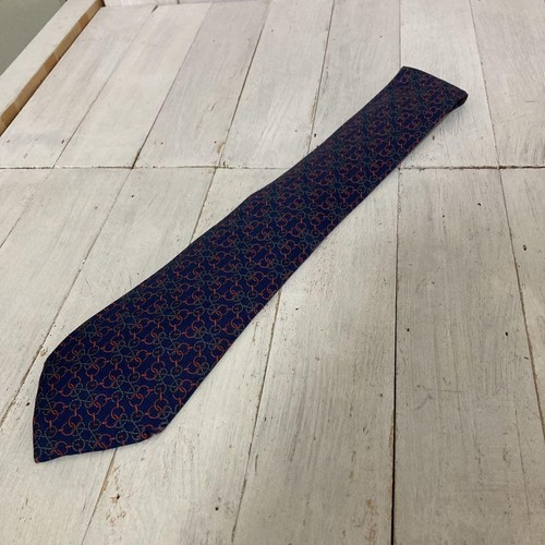 HERMES Hermes tie loop pattern navy | eBay