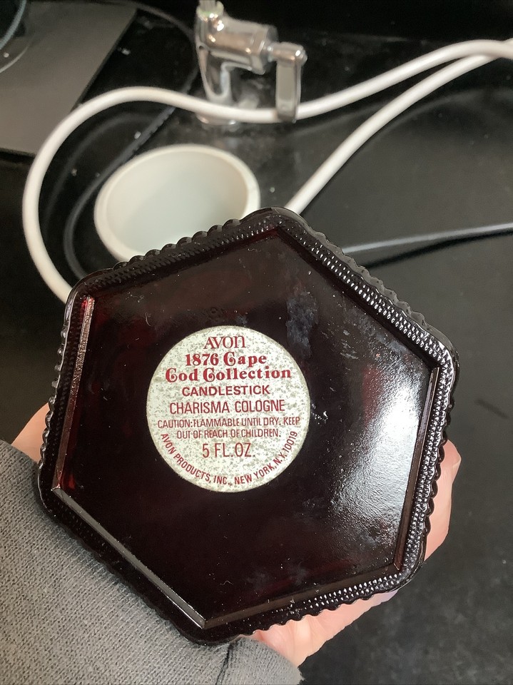 13 Piece Avon 1876 Cape Cod Ruby Red Glass Charisma Cologne Houseware ...