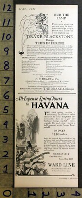 1927 WARD LINE HAVANA MEXICO CITY DRAKE BLACKSTONE HOTEL CHICAGO TRAVEL ...