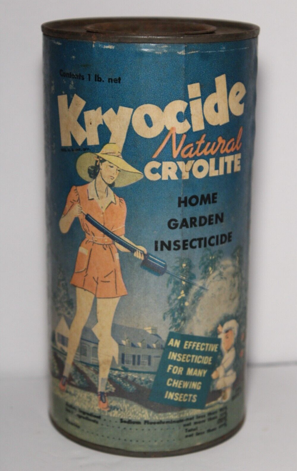 Empty Rare Vintage Kryocide Natural Cryolite Tin Can Philadelphia ...