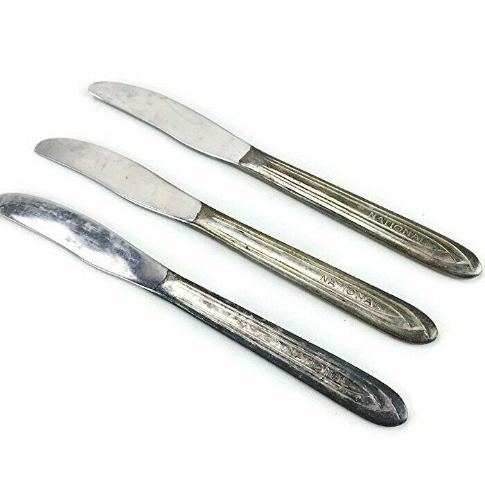 National Silver Co? Dinner Table Knife Silverplate Stainless Flatware ...