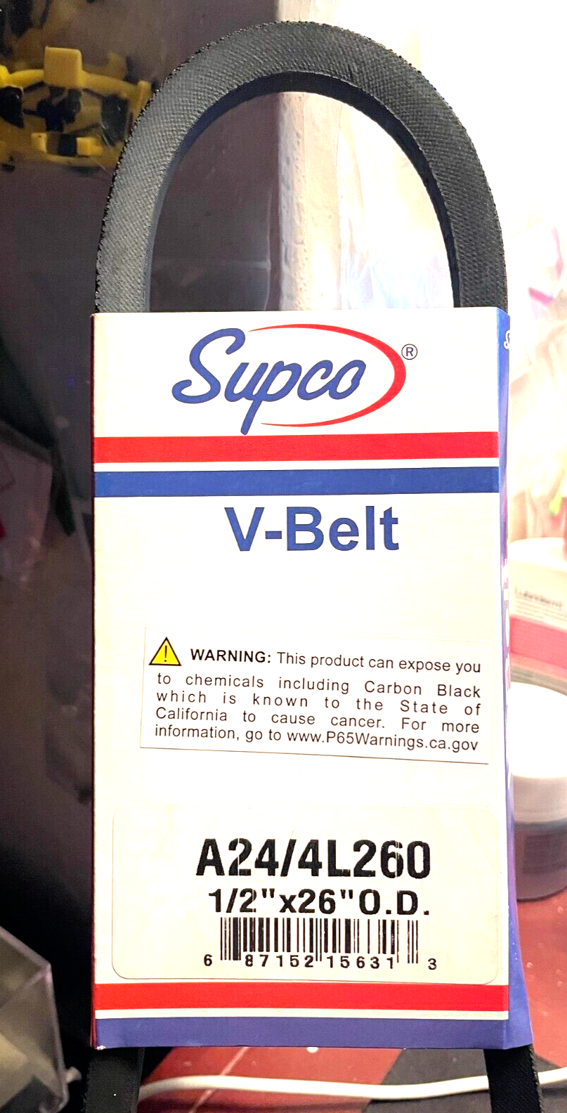 Belt, V-Belt, Premium, A24, 4L260 Sealed Unit Products Company 1/2" x ...