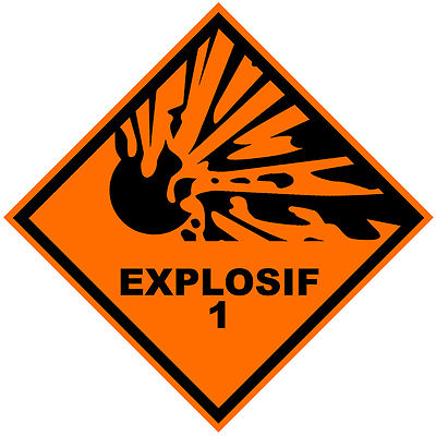 DANGER EXPLOSIF HAUTEUR : 11cm AUTOCOLLANT STICKER EA034 | eBay