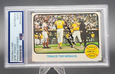 1973 TOPPS GENE TENACE #203 THE MENACE Baseball Card PSA DNA Certified ...