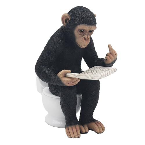 Cheeky Monkey Middle Finger Ornament 20cm - Funny Chimp Figurine Rude ...