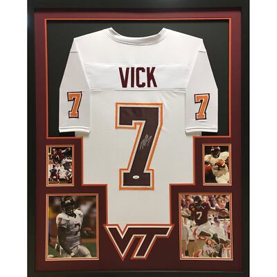Michael Vick Signed Framed Jersey JSA Autographed Virginia Tech | eBay